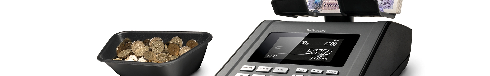 Money counting scales for counting coins, notes, vouchers and tokens ...